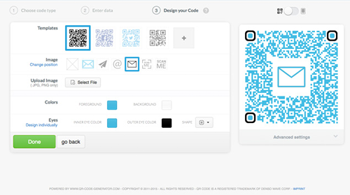 Envoyez des codes par e-mail et recevez des e-mails à l'aide de codes QR
